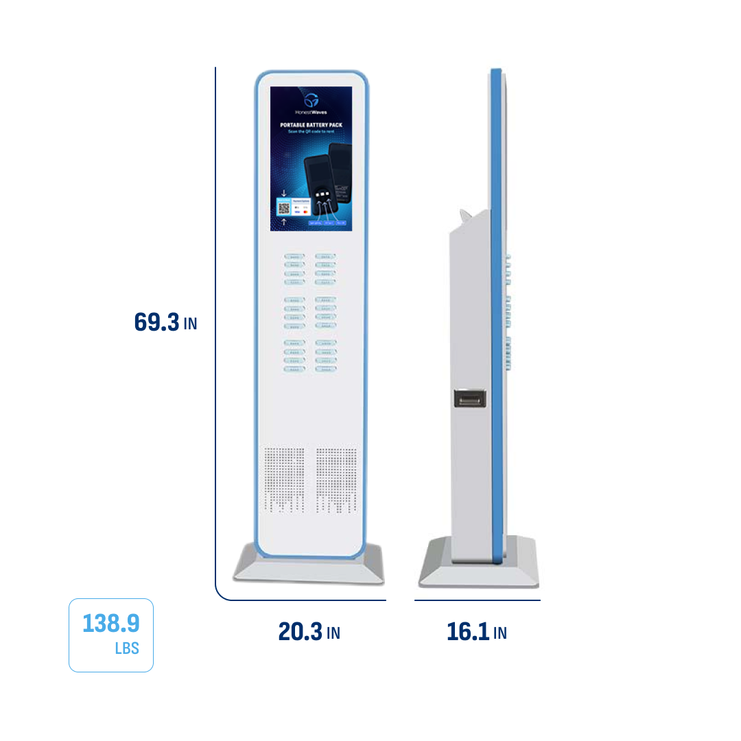 PortablePower Rental Battery Pack Kiosks - HonestWaves
