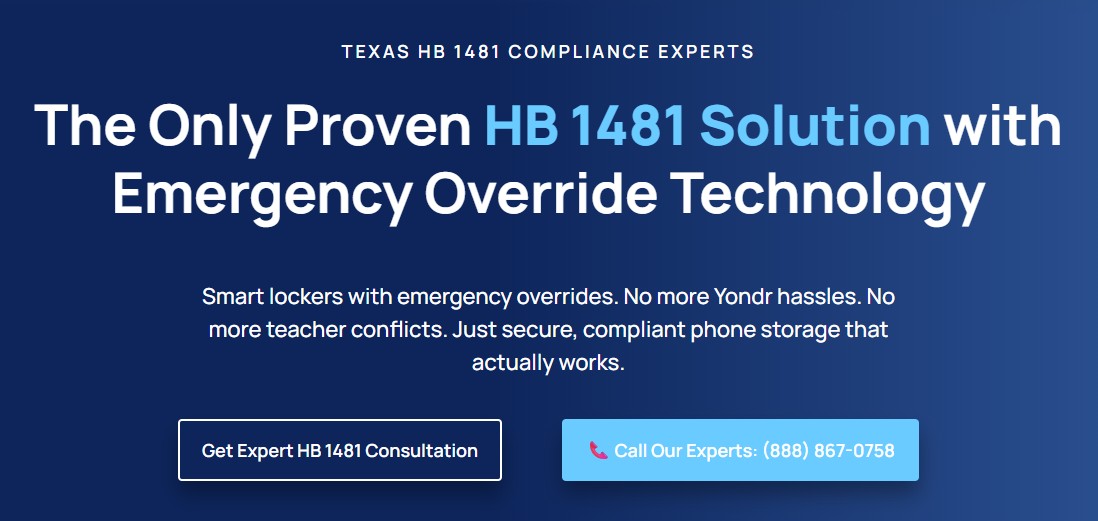 Texas HB 1481 Compliance Experts | Phone Ban Solutions
